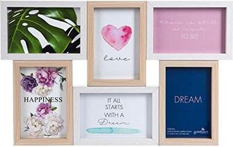 Goldbuch Goldbuch Galerierahmen Verona aus MDF, Bilderrahmen für 6 Bilder, Collagen und Fotos, Rahmen aus Holz, Fotorahmen mit Wandhalterung zum Aufhängen, Fra