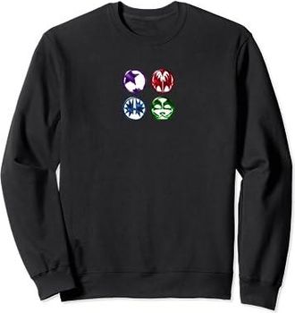 Kiss Logo métallique de dessin animé Sweatshirt