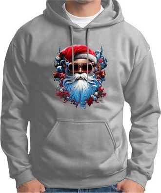 Generic Sweat à capuche en polaire pour homme - Impression 2D - Velours épais - Sweatshirt décontracté pour le sport - Cadeau de Noël, gris, 3XL