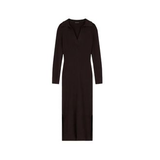 A|X Armani Exchange Langes Rippstrickkleid - - Dresses - Damen - Braun - M