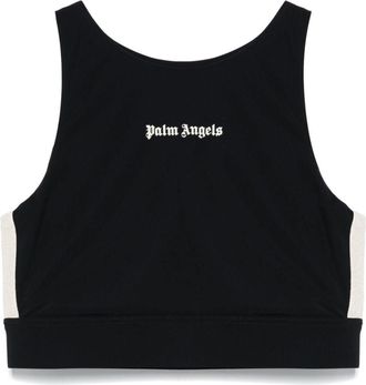 Palm Angels Oberteil mit Logo-Print - Schwarz
