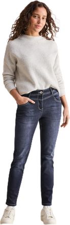 Cecil Damen Style Toronto 1-knopf 49 Jeans Im Slim Fit, Dark Blue Wash, 36W / 30L EU