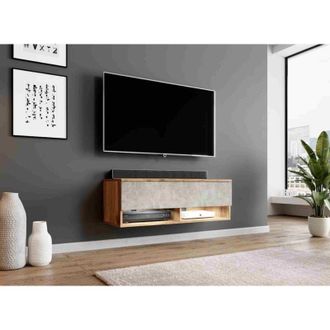 Furnix Furnix - tv Lowboard arezo Schrank modern Design Kommode 100cm ohne led Wotan-Beton