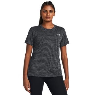 Under Armour Tech Textured Short Sleeve Crew, Schwarz/Weiß, XX-Large