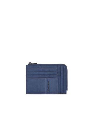 Piquadro Mens Wallet Blue Recycled Polyester Bags