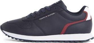 Tommy Hilfiger Baskets de Running Homme New Eva Mix Flag en Cuir, Bleu (Desert Sky), 40