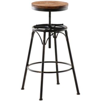 Clp Tabouret rond &agrave; tabouret de style industriel avec repose de pied r&eacute;glable dans diff&eacute;rentes couleurs