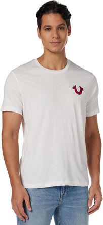 True Religion Herren Buddha-Logo, Kurz&auml;rmelig T-Shirt, Weiss/opulenter Garten, XX-Large