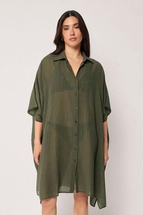 Calzedonia Hemdblusen-kaftan Grun