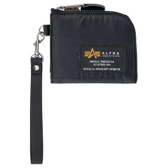 Alpha Industries Alpha Industries Unisex-Erwachsene Label Wallet Portemonnaie Reisezubeh&ouml;r-Brieftasche, Black
