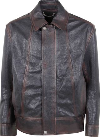 Golden Goose Journey Ms Bomber Jacket Prince Nappa Leather