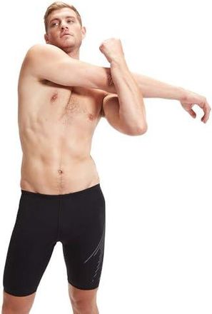 Speedo Hyper Boom Placement II Jammer, Black/USA Charcoal, 26 Homme
