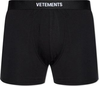 VETEMENTS Homme, Sous-v&ecirc;tements, Noir, Taille: XL Logo Boxer Briefs
