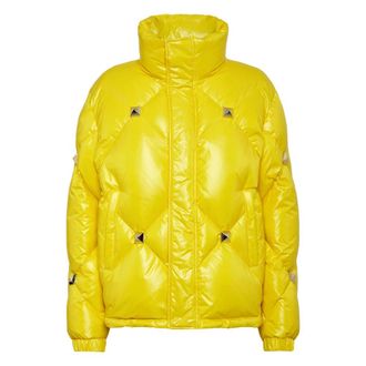 Philipp Plein Gesteppte- hochgl&auml;nzende Daunenjacke - - Jackets - Damen - Gelb - S