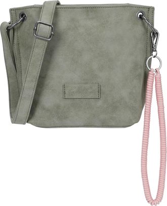 Fritzi Aus Preu&szlig;en Fritzi03N Vintage Moss Crossbody Kunstleder Damen Umh&auml;ngetasche Handtasche Festival City vegan abnehmbarer Anh&auml;nger Vintage-Waschung 22,5 x 20,5 x 8,5