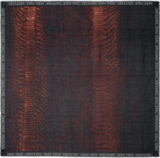 Jean Paul Gaultier python print logo scarf - Schwarz