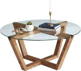 Dmora Couchtisch Arion, Couchtisch, Zeitschriftenst&auml;nder f&uuml;r Sofa, Ablage f&uuml;r Wohnzimmer, 75 x 75 x 35 cm, Walnuss