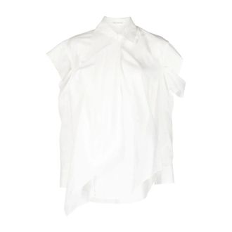 Yohji Yamamoto Femme, Blouses et Chemises, Blanc, Taille: 40 FR F Double Layered Blouse