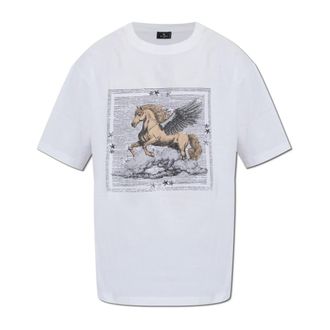 Etro Pegasus Print T-Shirt - - Tops - Herren - Wei&szlig; - XL