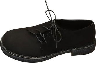 Generic Mocassins et mocassins pour femme - Style r&eacute;tro sans lacets - Chaussures basses - Chaussures de marche avec talon plat - Bout rond - Ballerines - Chau