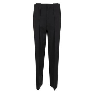 Balmain Pantalon Grain De Poudre Pliss&eacute; - Homme - Pantalons - Noir - Taille: M