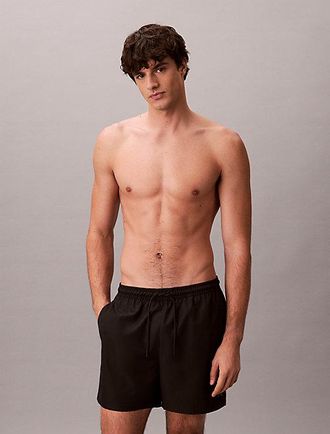Calvin Klein Medium Badeshorts Mit Tunnelzug - Ck Monogram - Black - Herren - 2XL