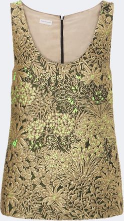 Dries Van Noten Top en jacquard &agrave; fleurs