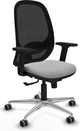 Piqueras y Crespo Stuhl aus blauem Netzgewebe mit 2D-Armlehnen, h&ouml;henverstellbare Lendenwirbelst&uuml;tze. Ausgestattet mit 3 Positionen und Schneideschaum. Mit Rollen von 6