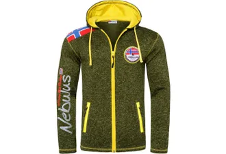 Nebulus Fleecejacke NORSKA, P4649 - Herren, gr&uuml;n meliert, S