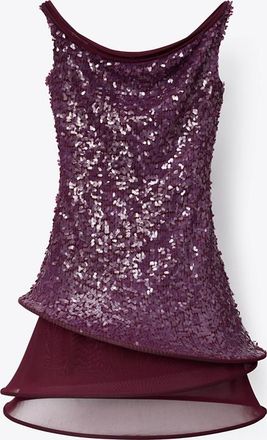 Tory Burch Damen Kleid mit Pailletten und Reifen