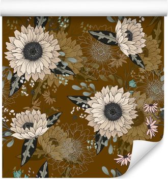 OEM Bellissima Carta Da Parati Con Fiori Selvatici Per Soggiorno E Camera Da Letto, 50x1000 Cm