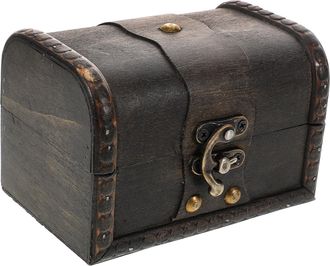 Cabilock Retro Holz Schmuckschatulle mit Großem Fassungsvermögen Robuste Chinesische Holztruhe Multifunktionale Vintage Aufbewahrungsbox für Schmuck und Kleine