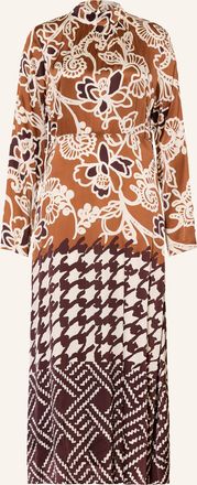 Grace Grace Satinkleid Flora braun