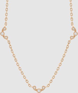 Stone Paris Collier Pluie d&Eacute;t&eacute; Or Rose Diamants