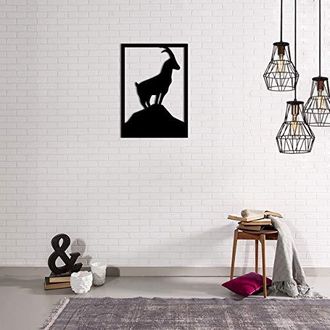 Homemania Wanddekoration 34 x 0.15 x 48 cm Schwarz