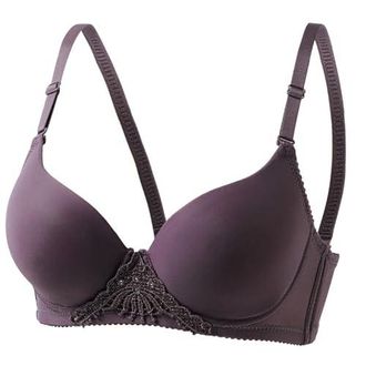 Generic Bustier Dentelle Moyenne et Haute - Sans Armature, Coton B&eacute;b&eacute; Mince, Sous-v&ecirc;tements Confortable et Respirant Bustier Femme Rembourr&eacute;, lilas, 44