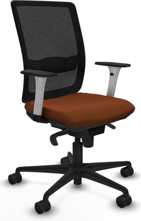 Piqueras y Crespo Schreibtisch mit Haches-Rollen mit wei&szlig;en und schwarzen Armlehnen, h&ouml;henverstellbare Lendenwirbelst&uuml;tze, ausgestattet mit 5 Positionen und injiziertem