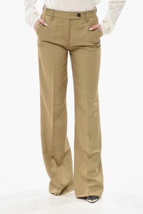 True Royal Linen Blend Bootcut Pants BIANCA size 42