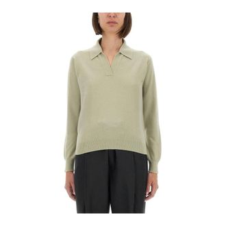 Maison Margiela Polo Strickoberteil - - Knitwear - Damen - Gr&uuml;n - M
