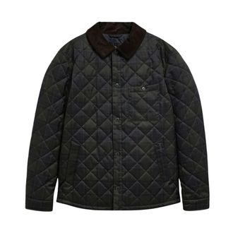 Barbour Tartanhemd Steppjacke - - Jackets - Herren - Gr&uuml;n - XL