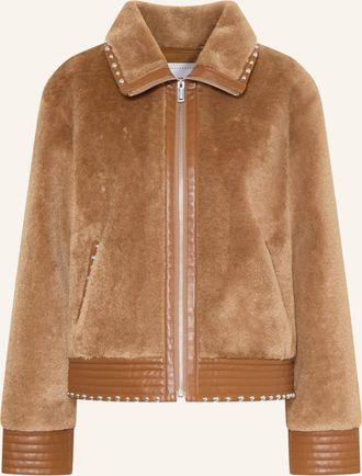 Rino&Pelle Rino & Pelle Kunstfell-Jacke Danisha Mit Nieten braun