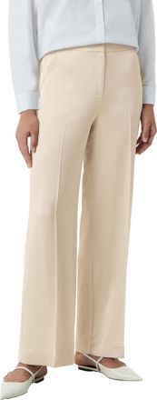 Comma Satinierte Wide-Leg-Hose mit Elastikbund