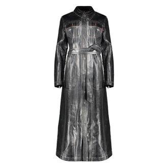 Diesel Elegantes langes Kleid mit stilvollen Taschen - - Dresses - Damen - Grau - M