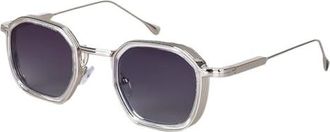 Generic Lunettes De Soleil Polaris&eacute;es &Agrave; Monture Carr&eacute;e En M&eacute;tal For Hommes, Lunettes De Soleil De Plein Air, De Sport, De Vacances Et De Plage(Purple)