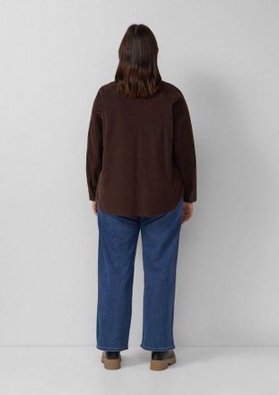 s.Oliver Langarmbluse Bluse Feincordbluse mit Hemdkragen