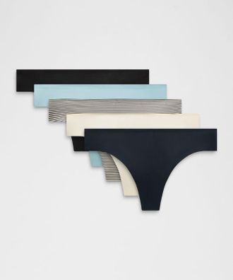 lululemon String InvisiWear taille mi-haute Lot de 5 pour Femmes - Noir/&Eacute; - Taille XL