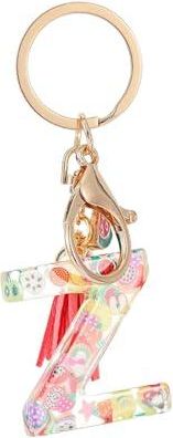 Generic Porte-cl&eacute;s en r&eacute;sine avec 26 lettres et pampille past&egrave;que Sifflet cr&eacute;atif Dragonne, z, taille unique