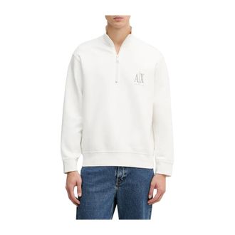 A|X Armani Exchange Sweatshirt mit durchgehendem Rei&szlig;verschluss und Stretch-Anteil - - Sweatshirts & Hoodies - Herren - Wei&szlig; - XS