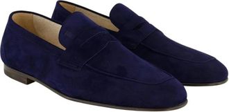 Tod's Homme, Chaussures, Bleu, Taille: 44 EU Mocassin Cuir Velours