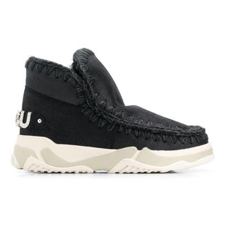 Mou Schwarze Wildleder Stiefeletten mit Strass - - Shoes - Damen - Schwarzk - 36 EU